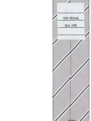 Thom Browne Jacquard Tie - Grey
