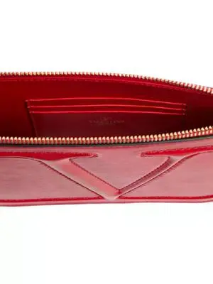 Valentino Garavani Vlogo Walk Calfskin Pouch - Red