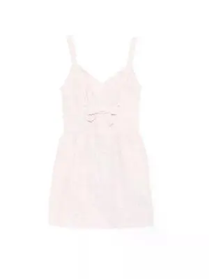 SHUSHU/TONG Bow-detail Tweed Dress - Pink