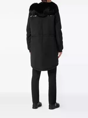 BILLIONAIRE Python-trimmed Fur-hooded Parka