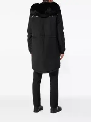 BILLIONAIRE Python-trimmed Fur-hooded Parka