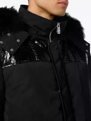 BILLIONAIRE Python-trimmed Fur-hooded Parka