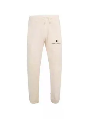 COUNTY OF MILAN Logo-print Track Pants - Neutrals