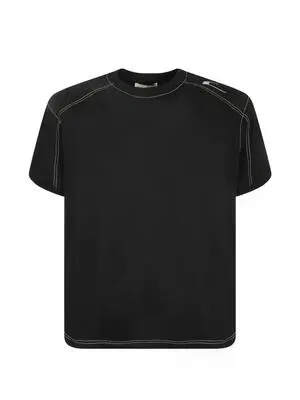CARRER Hayes Contrast-stitch T-shirt - Black