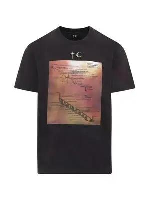 THUG CLUB Fashion Hell Graphic-print Logo-plaque T-shirt - Black