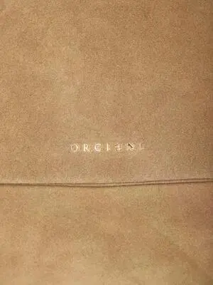 Orciani Suede Tote Bag With Logo Lettering