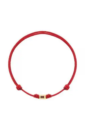 Luis Morais Ruby And Cord Bracelet - Gold