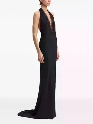 16Arlington Malena Lace-trim Gown - Black