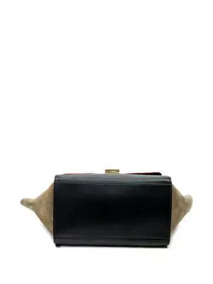 Celine Small Trapeze Tricolour Tote Bag - Red