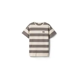 Miu Miu Striped Jersey T-shirt - Chalk/iron