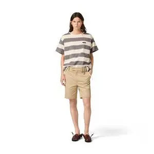 Miu Miu Striped Jersey T-shirt - Chalk/iron