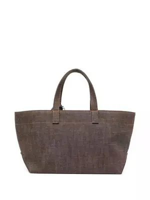 A.p.c. Logo-embroidered Tote Bag - Brown