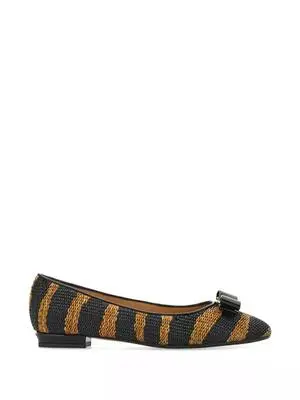 FERRAGAMO Varina Ballet Flats With Animalier Motif