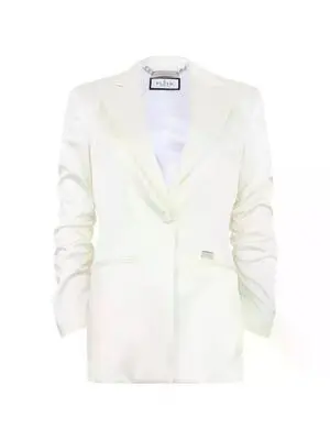 Philipp Plein Cady Cargo Blazer With Peak Lapels And Ruched Sleeves
