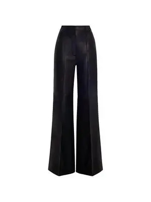 Adam Lippes Leather Trousers - Black