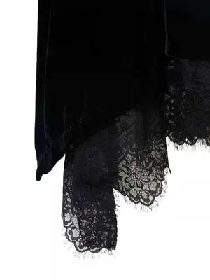 TANAKA DAISUKE Velvet And Lace Midi Dress