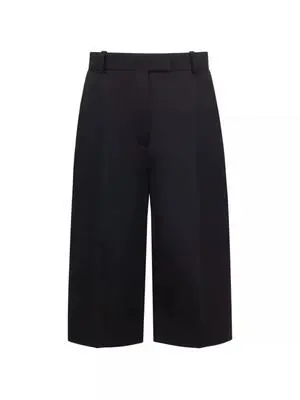 THE ARKOW Kira Pressed-crease Wide-leg Trousers - Black
