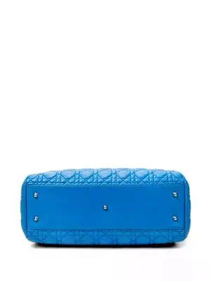 Dior Cannage Quilting Tote Bag - Blue
