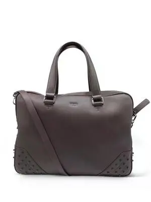 TOD'S Studded Briefcase - Brown