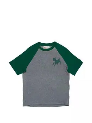 OSCAR OUYANG Raglan-sleeve Graphic-print T-shirt - Grey