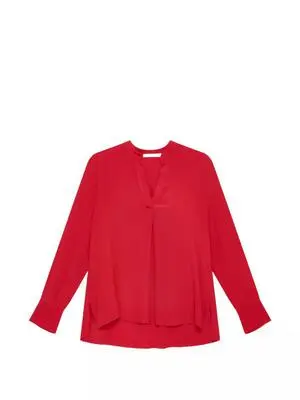 Malìparmi V-neck Blouse With Buttoned Cuffs - Red