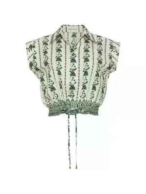 Cara Cara Octavia Floral-print Cotton Shirt - Green