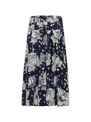 Cara Cara Jiya Floral-print Tiered Midi Skirt