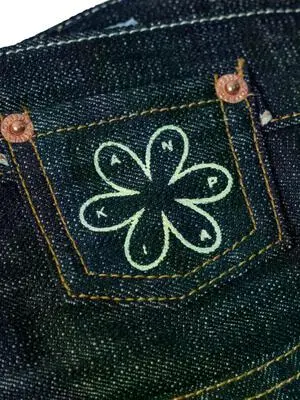 NBDN DENIM Kanpai! Embroidered Wide-leg Jeans