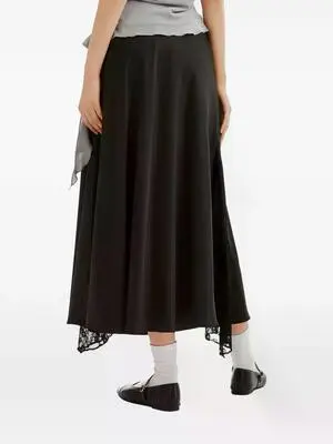 TOUT A COUP Lace Insert Asymmetric Skirt