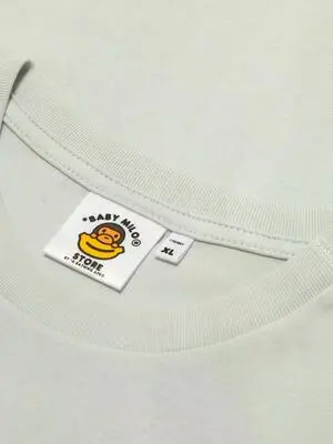 A BATHING APE Baby Milo Store Graphic Print Cotton T-shirt - Grey