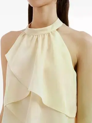 B+AB Tiered Halterneck Blouse - Neutrals