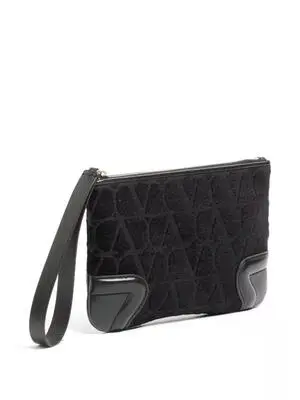 Valentino Garavani Toile Iconographe Pouch - Black