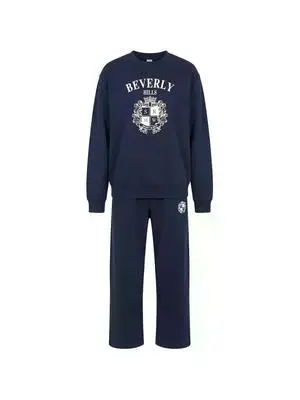 Sporty & Rich Wide Logo-print Track Pants - Blue