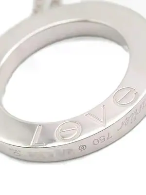 Cartier 18k White Gold Love Circle Diamond Necklace
