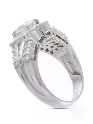 LB EXCLUSIVE Platinum Diamond Halo Ring