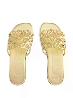 Loewe Petal Anagram Sandals - Gold