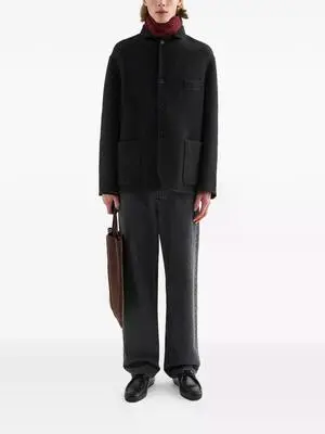 JIL SANDER Chevron Pattern Jacket - Black