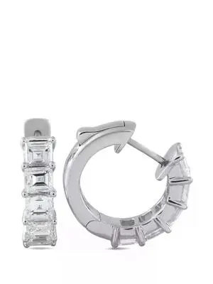 LB EXCLUSIVE 18k White Gold Diamond Hoop Earrings