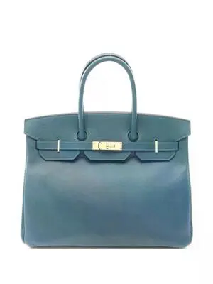 Hermès 35 Birkin Tote Bag - Blue