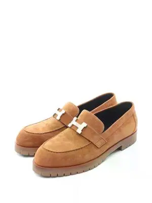 Hermès Faubourg Suede Loafers - Brown
