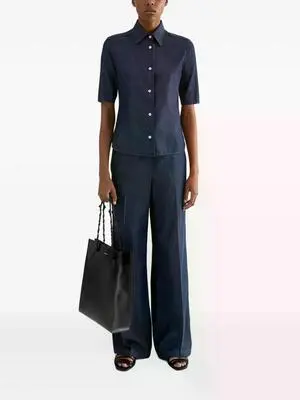 JIL SANDER Chambray Straight-leg Trousers