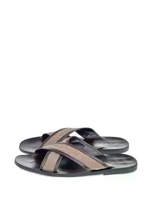 Prada Criss-cross Flat Sandals - Brown