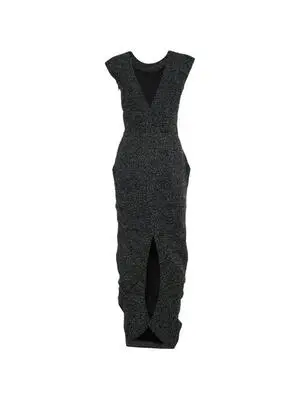 Emporio Armani Sleeveless Maxi Dress With V-back - Black