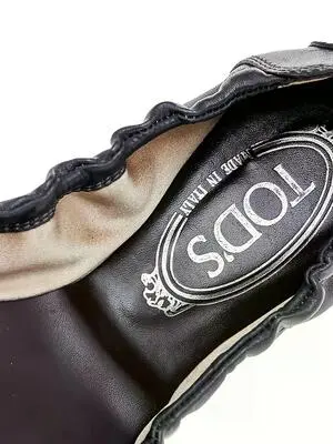 TOD'S Leather Bow Detail Ballet Flats