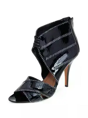 Givenchy Stripe-cut Patent Leather Ankle Boots