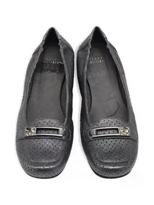STUART WEITZMAN Perforated Crystal-embellished Loafers