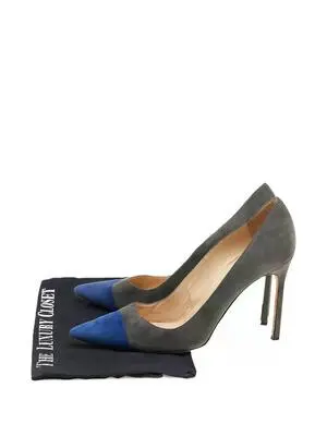 Manolo Blahnik Suede Pointed-toe Pumps
