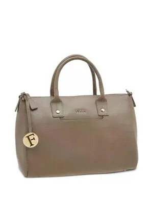 Furla Medium Linda Logo-charm Tote Bag - Neutrals