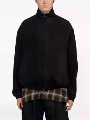 SSSTEIN Shirred Flannel Bomber Jacket