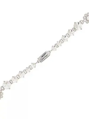 Prada Crystal Embellished Floral Motif Necklace